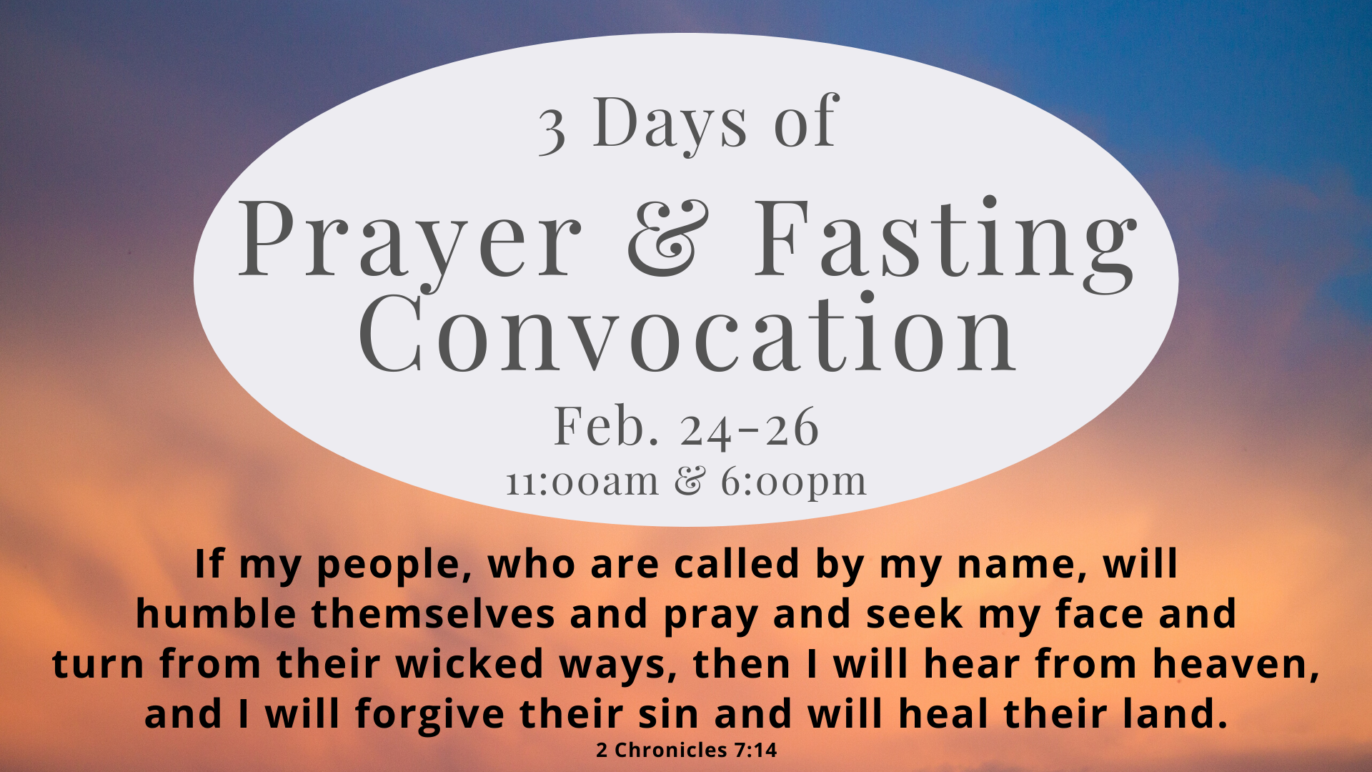 Prayer & Fasting Convocation – Ford's Chapel