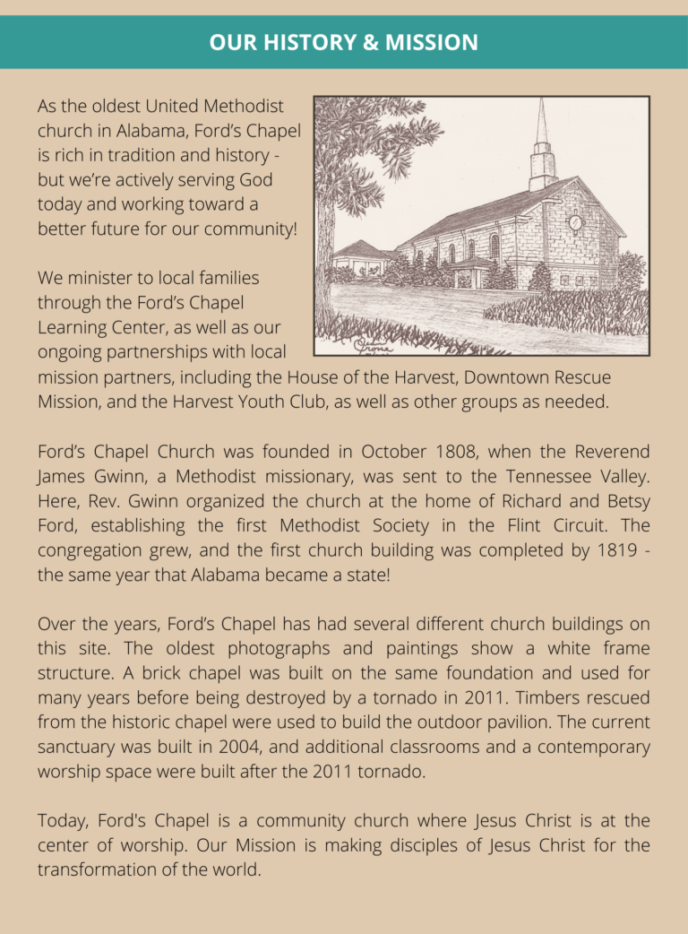 Our History & Mission – Ford's Chapel