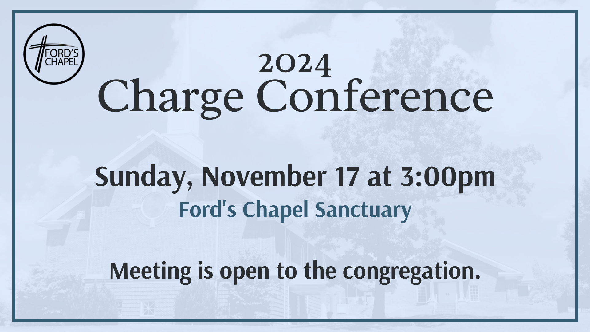 Charge Conference 2024 no spaghetti – Ford's Chapel